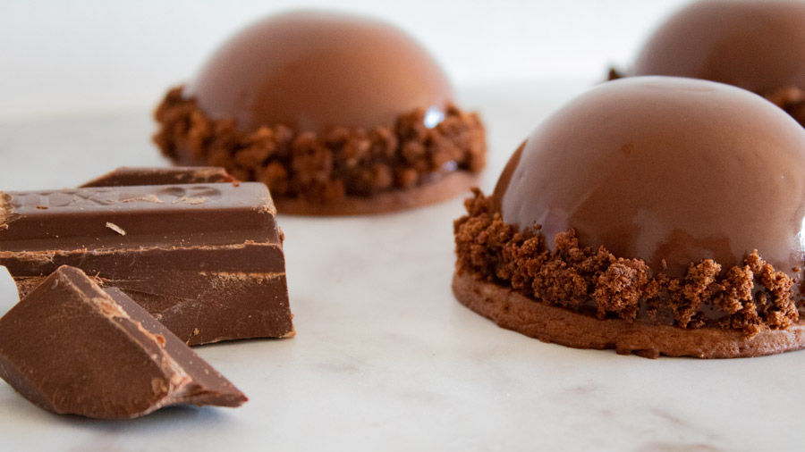 Mini gateaux de chocolate, caramelo y café - Thecookgirl